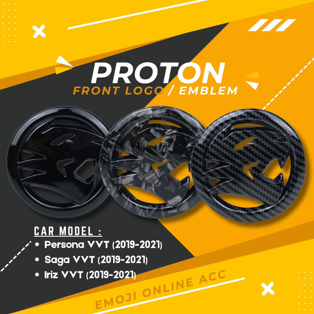 NEW Proton Persona Saga Iriz VVT 2019 - 2021 Round part Logo Front ...