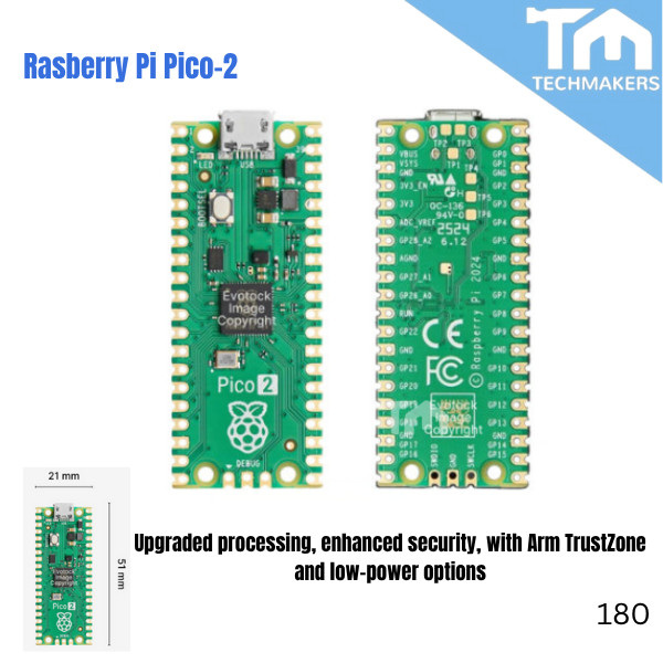 Raspberry Pi Pico 2-2024 Next-Gen Microcontroller Board with RP2350 | Shopee Malaysia