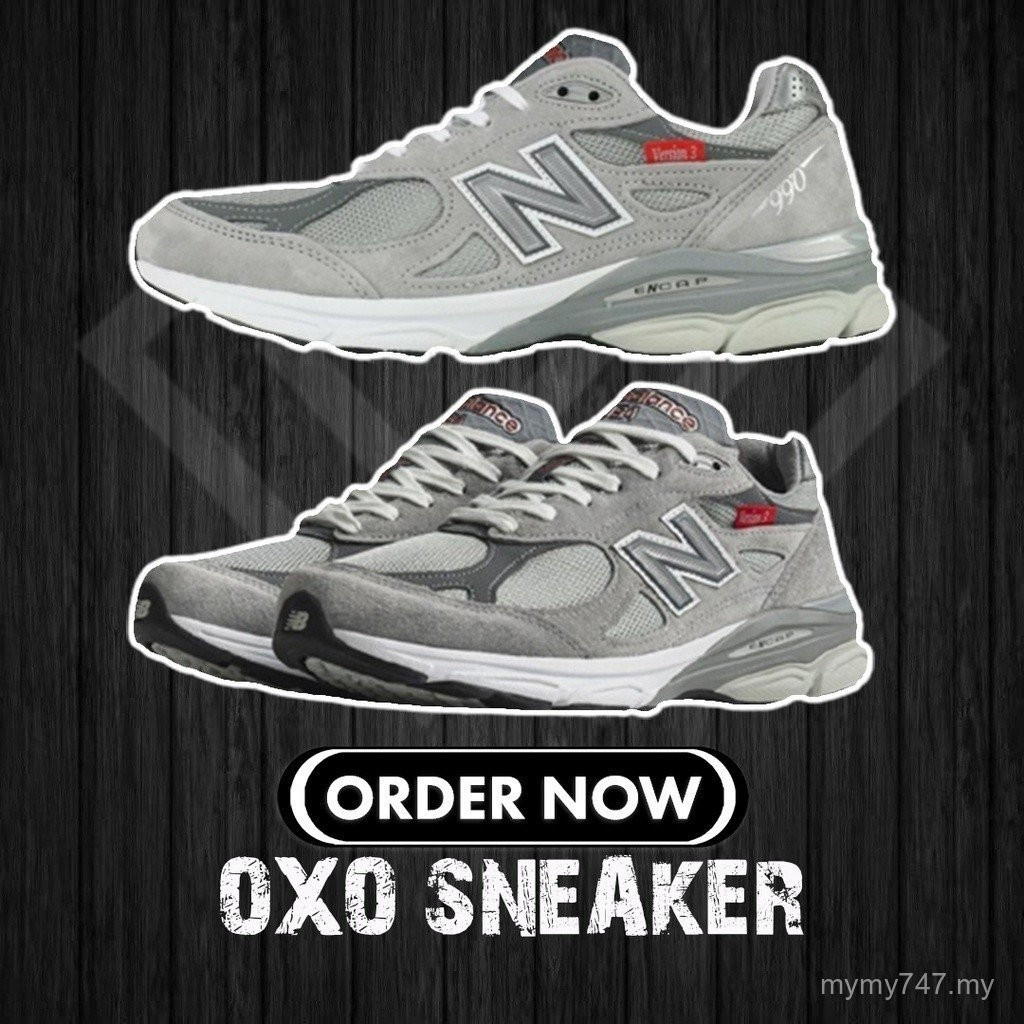 New Balance 990 V3 Red gray sports shoes nb990 100% m990v53 NB high ...