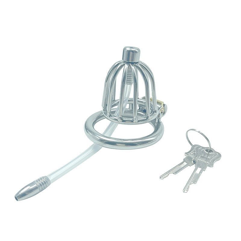 Flat Ring Designed into Stainless Steel cb Chastity Lock Men's Bondage ...