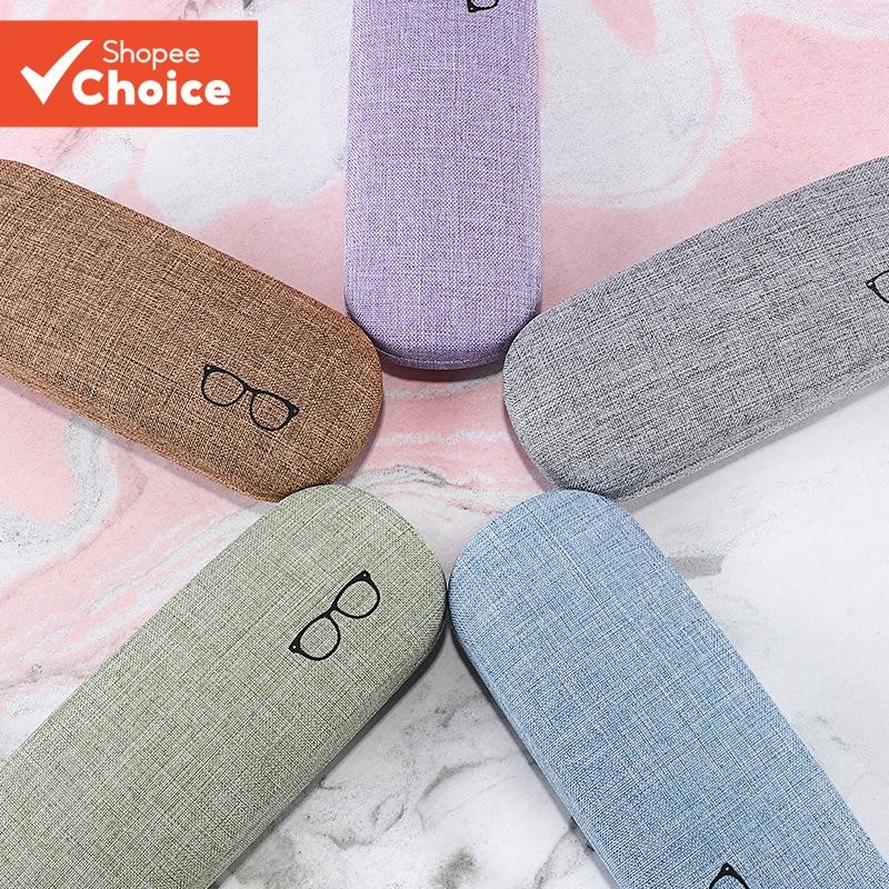 Linen Glasses Case Portable Anti Pressure Eyewear Storage for Men Women ...