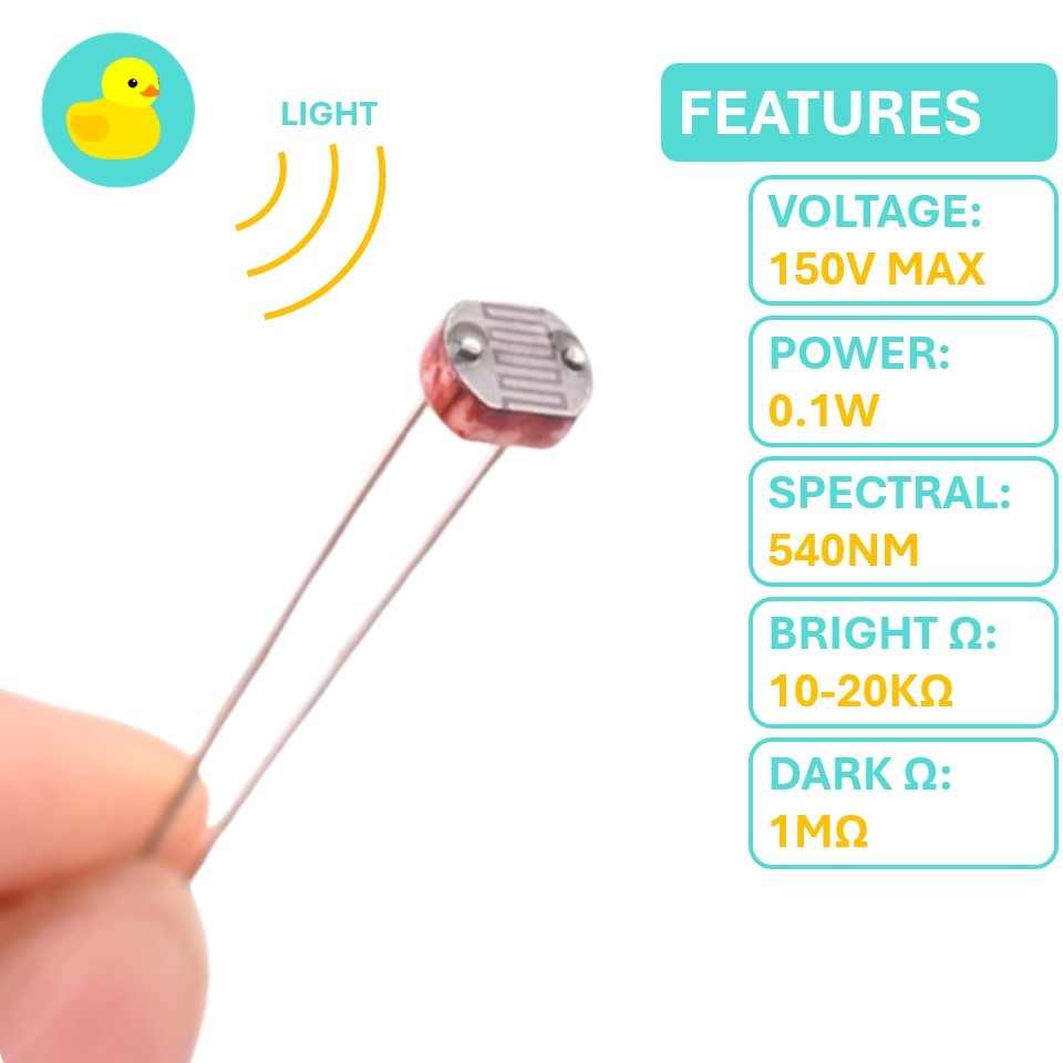 GL5528 Photoresistor Light Dependent Resistor LDR | Shopee Malaysia