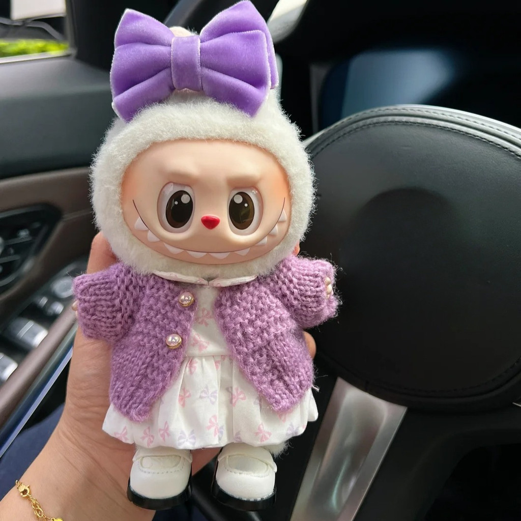 (Cloth Only) For 17 cm LABUBU v1/v2/v3 Plush Doll summer vacation Wild ...