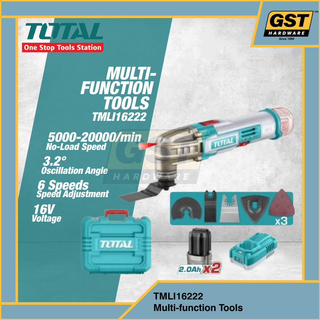 Total TMLI16222 Li-ion Multi Tools 6 Speed Adjustable Function | Shopee Malaysia