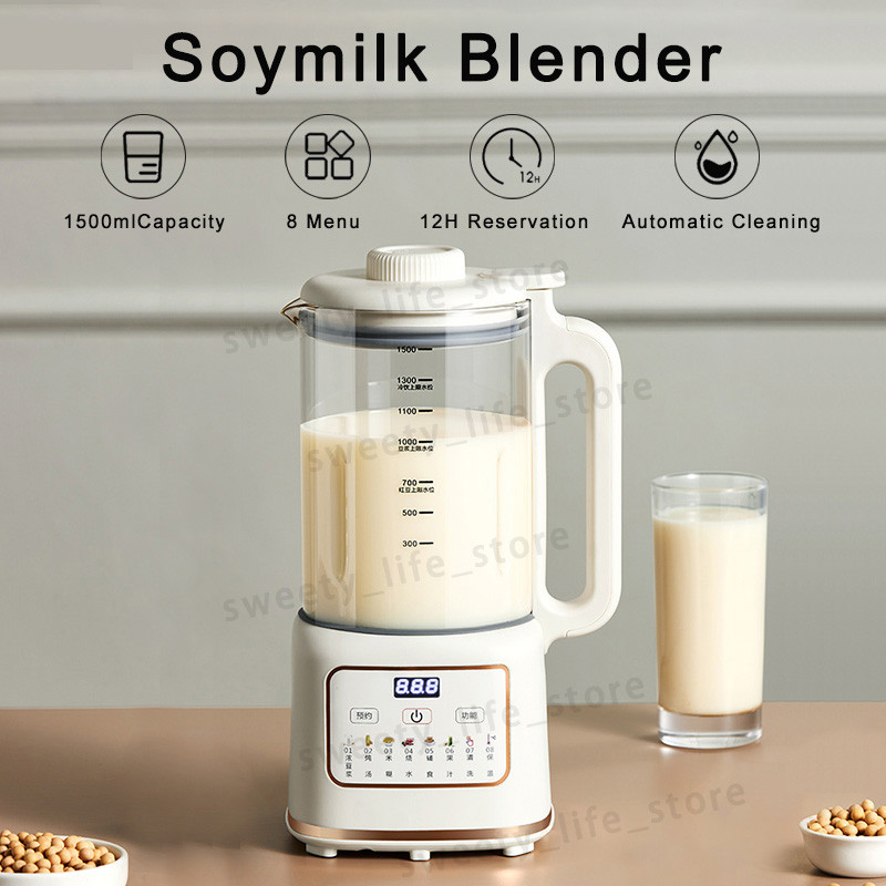1500ml Soy Milk Machine Wall Breaking Machine Soymilk Maker Machine ...