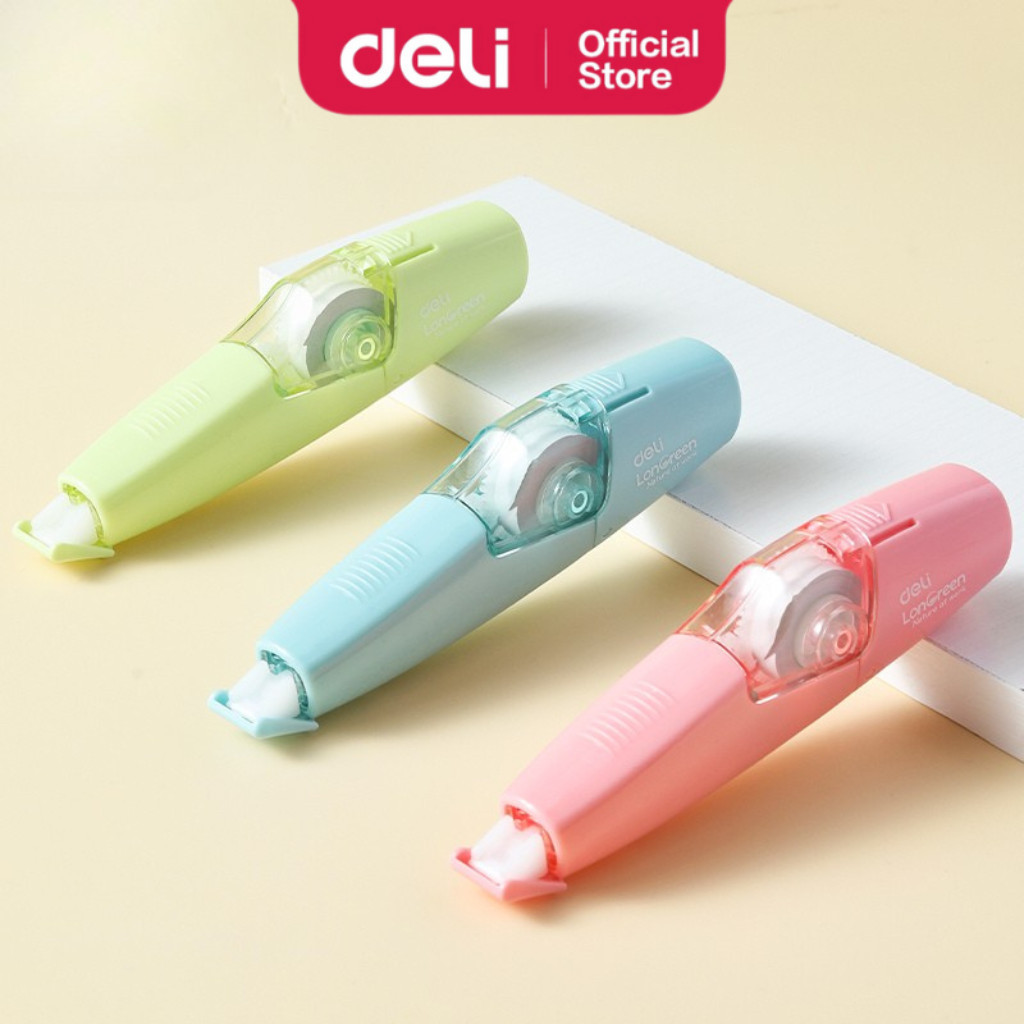 Deli LonGreen Correction Tape Pen Type 5mm x 6m Precision Application ...