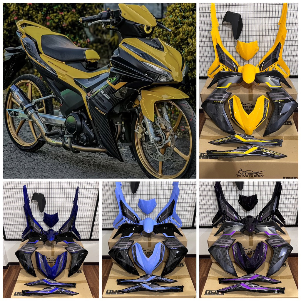 KBR Y16 V1 Y16 ABS V2 EXCITER RC MERAH HITAM COVER SET TAMPAL SIAP ...