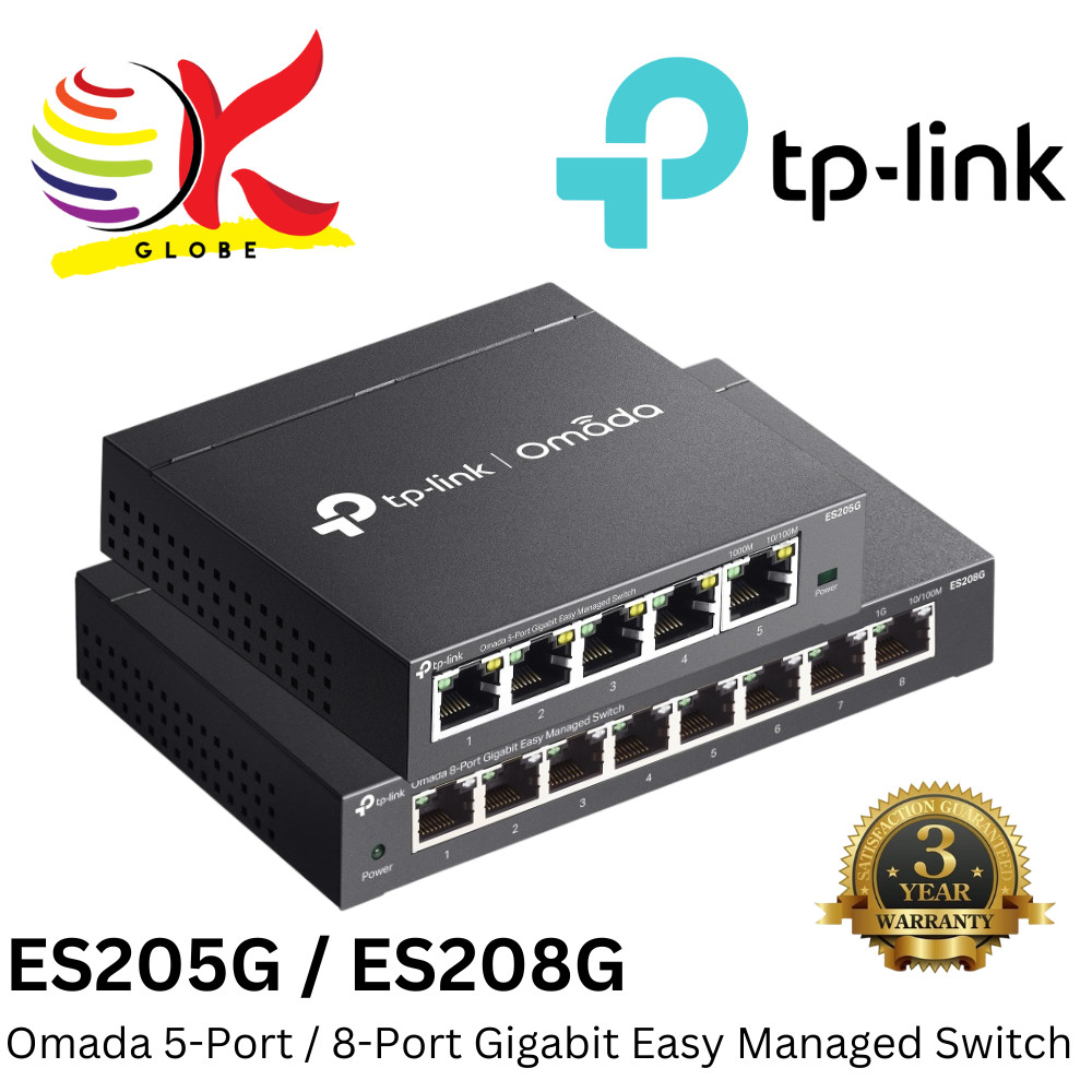 TP-LINK ES205G 5-PORT / ES208G 8-PORT OMADA GIGABIT EASY MANAGED SWITCH ...
