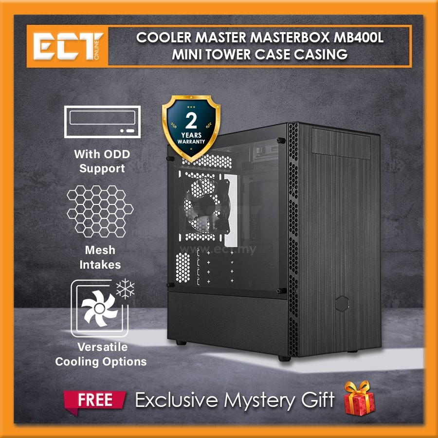 Cooler Master MasterBox MB400L Mini Tower Case Casing With ODD Steel ...