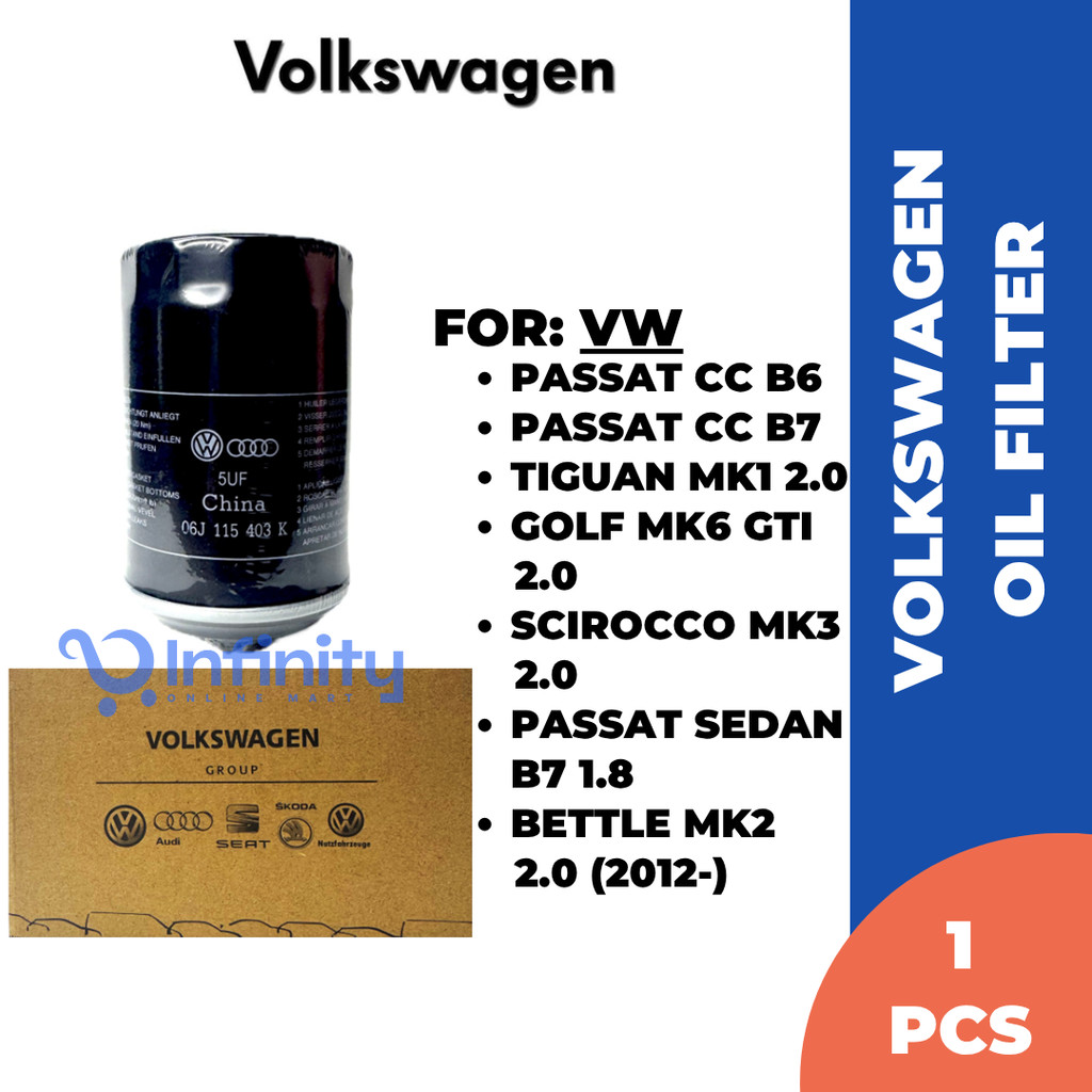 VOLKSWAGEN Oil Filter For Passat Sedan B7/ Golf Mk6/ Beetle Mk2/ Tiguan ...