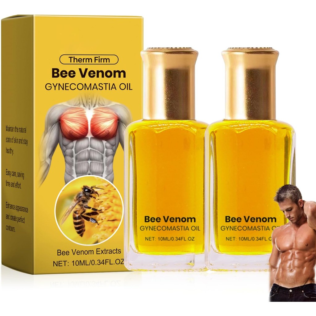 ThermoFirm Bee Venom Gynecomastia Oil, 2025 New Chest Muscles Bee Venom ...