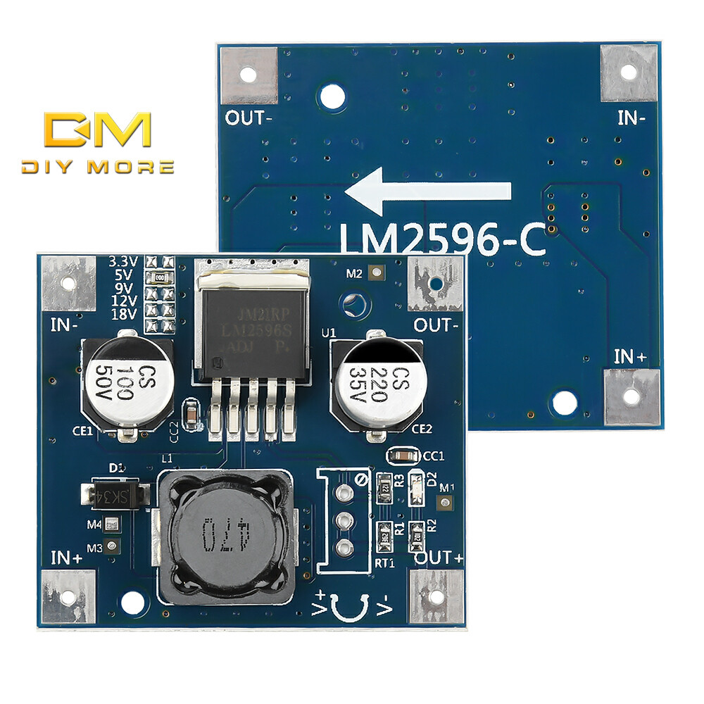 DIYMORE DC 3-40V to 3.3V/5V/9V/12V/18V Fixed Voltage Step-Down Power Module Lm2596 Step-Down ...
