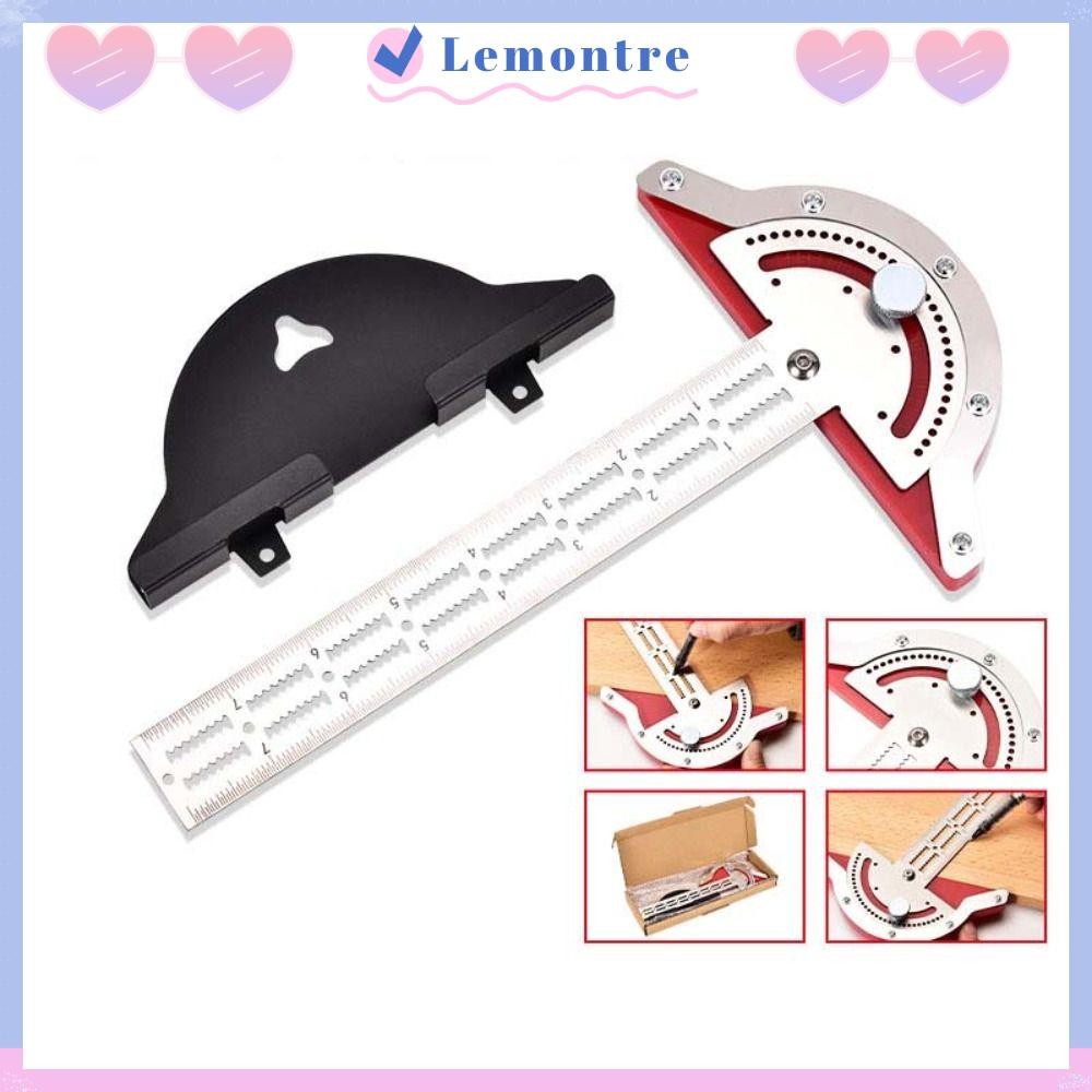 LEMONTRE Woodworkers Edge Rule, Accurate Stainless Steel Angle Ruler, 0 ...