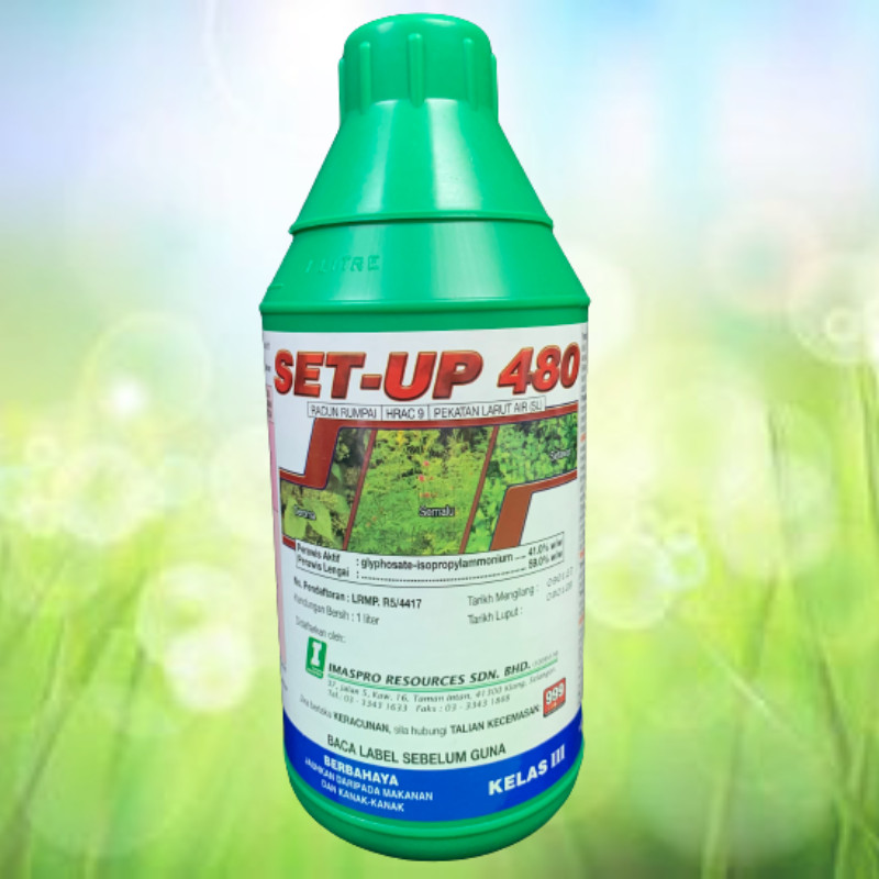 [ORIGINAL] 1L SET-UP 480 GLYPHOSATE 41% RACUN RUMPUT LALANG/RACUN ...