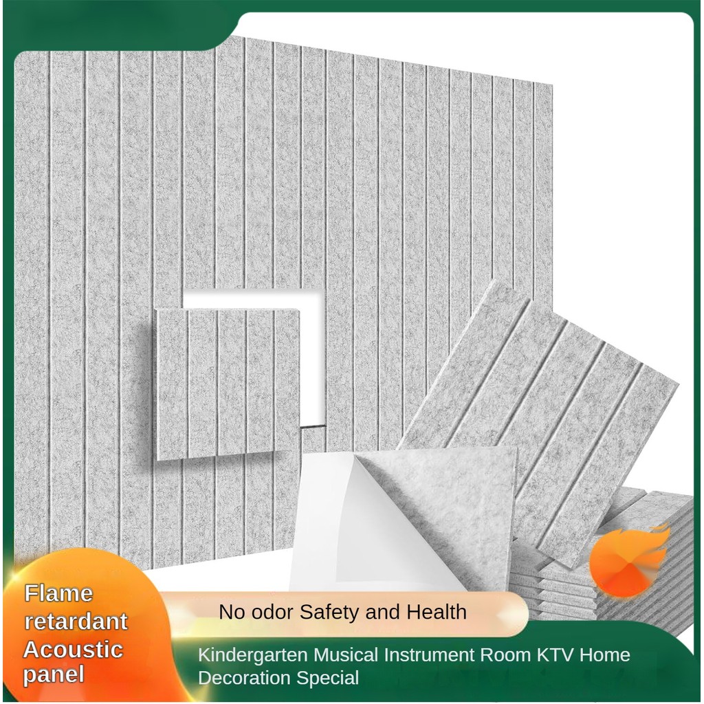 12-Piece Set Polyester Fiber Sound Insulation Wall Board Self-Adhesive ...