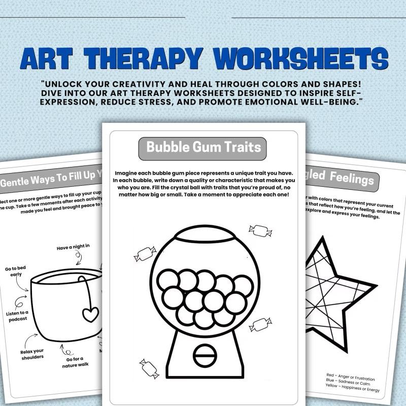 [lightoverflow] Art Therapy Worksheets For Mental Health School Therapy ...