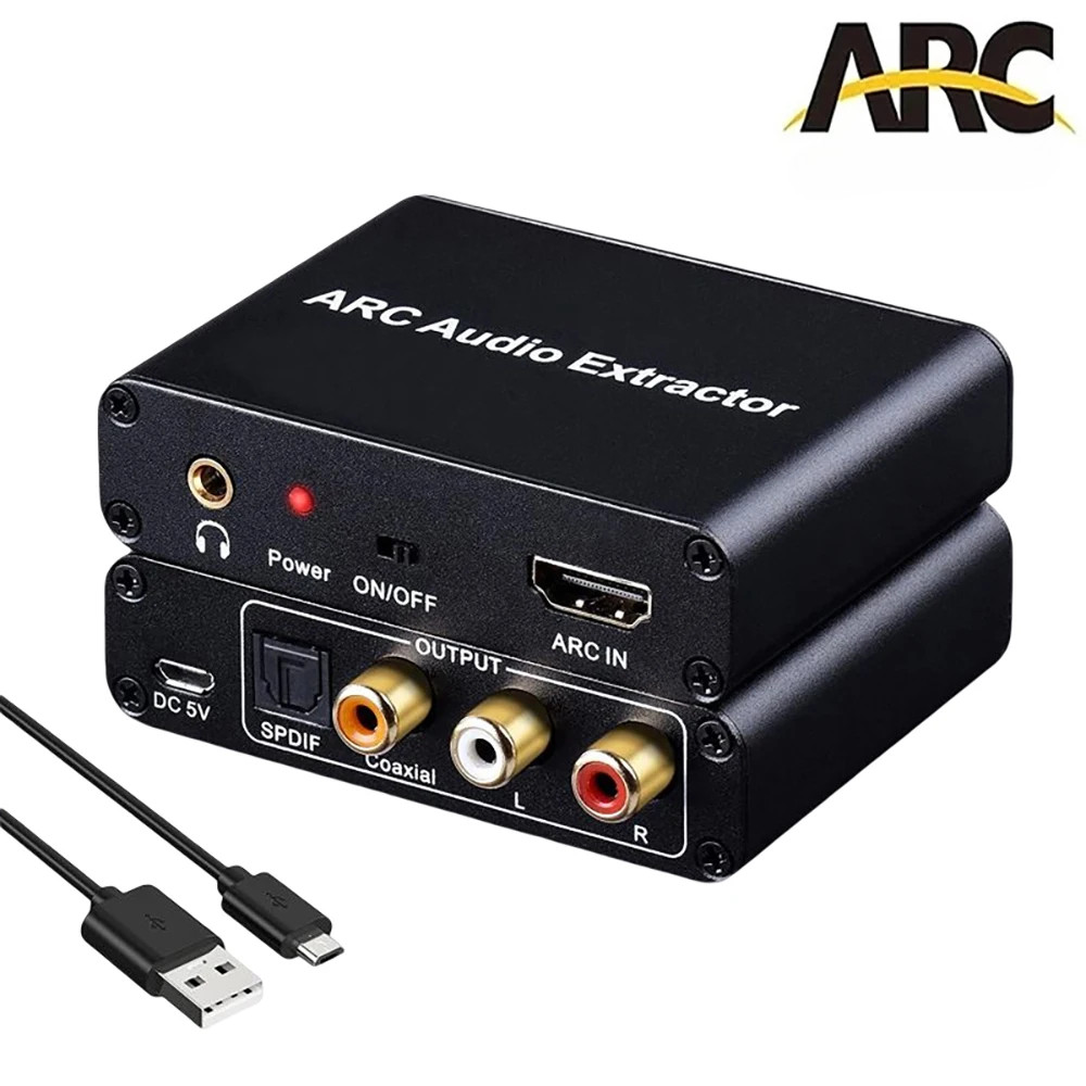 HDMI ARC Audio Extractor DAC ARC L/R Coaxial SPDIF Jack Extractor ...