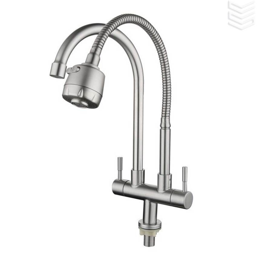 SUS304 Single Cold Kitchen Tap (Heavy Duty) Best Quality Two Ways ...