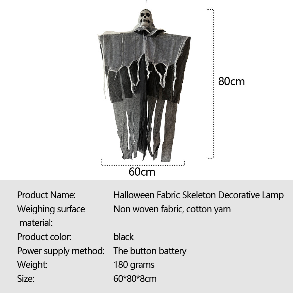 CHA Halloween Hanging Ghost with Lights Hanging Skeleton Ghost Grim ...