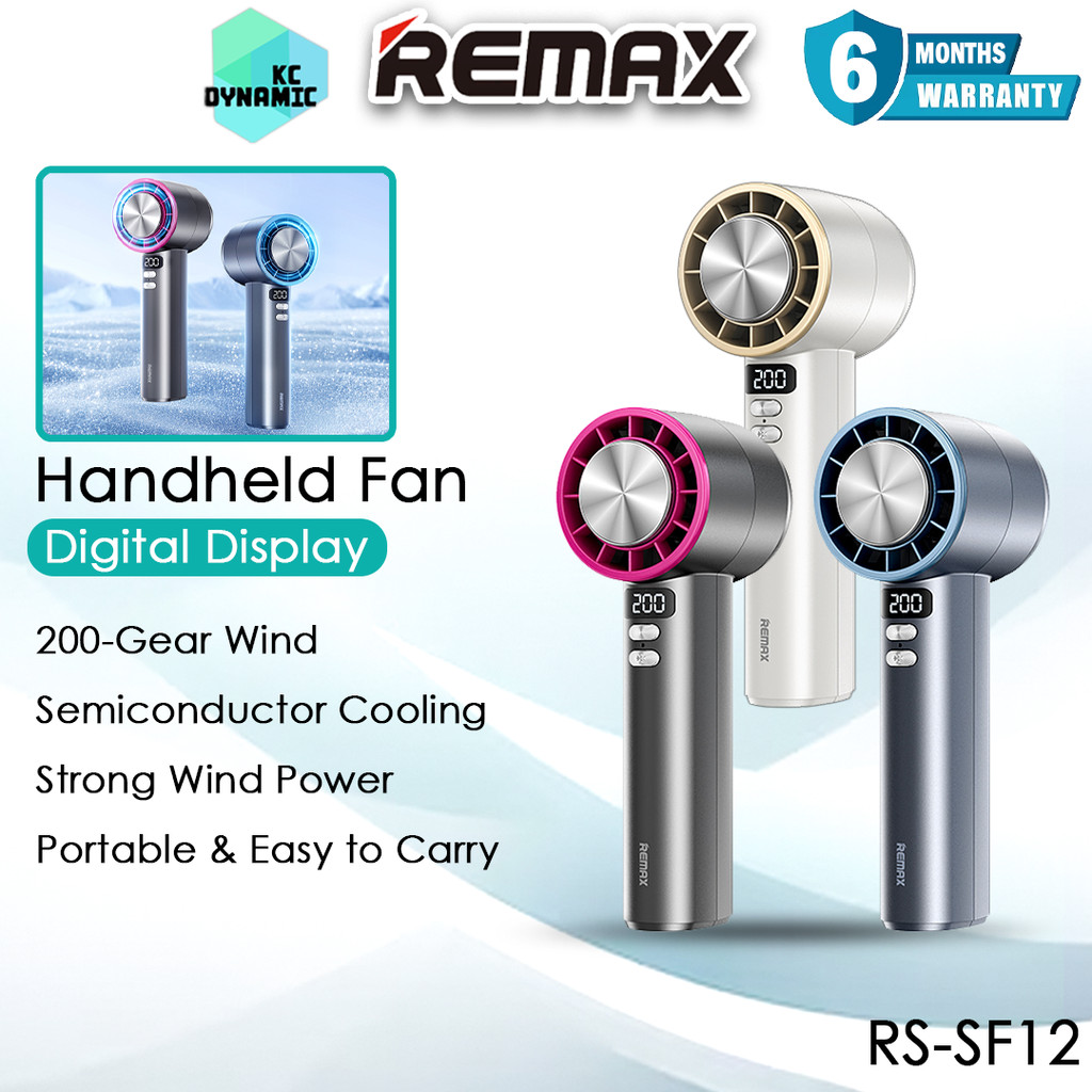 Remax RS-SF12 Handheld Fan 200 Gear Stepless High Speed Portable Fan ...