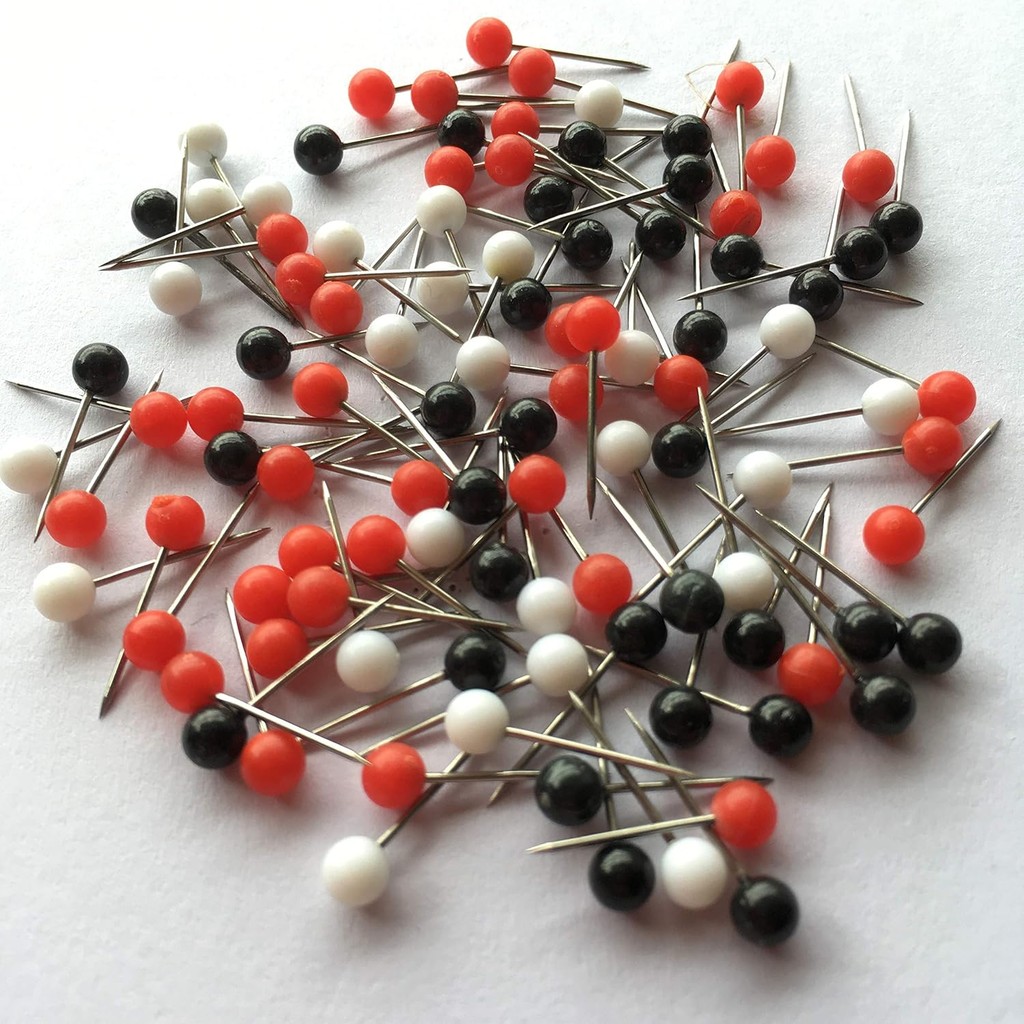 300PCS 1/8 Inch Red,Black.White Map Tacks Pushpins Map Tacks, | Shopee ...
