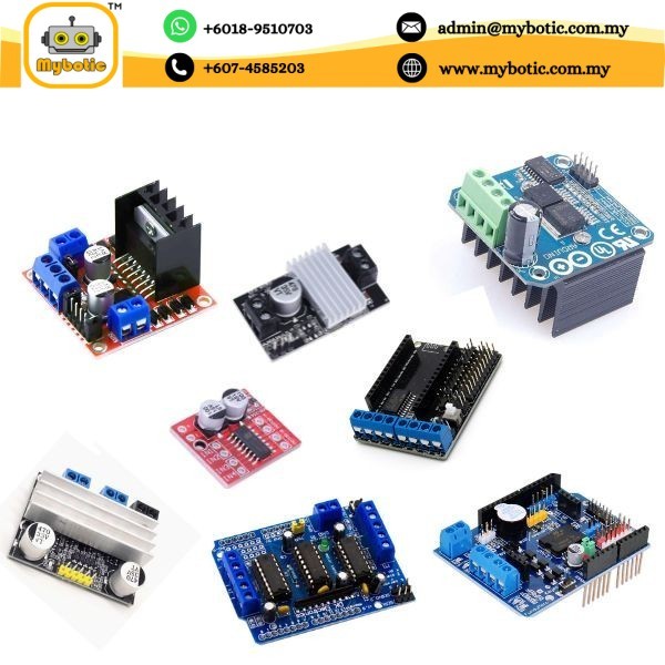 Motor Driver L293D, L298N, XY-MC10 (10A), BTS7960, 10A Dual Channel DC ...