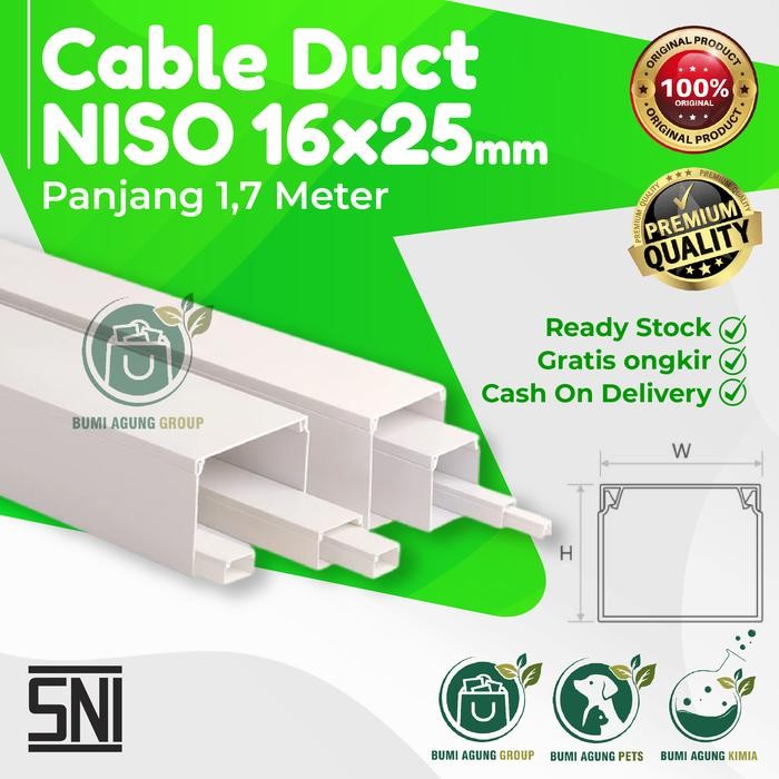 NISO DUCT CABLE 16 X 25 1.7 Meters /TRUCK 16X25 DAK WIRING PROTECTOR ...