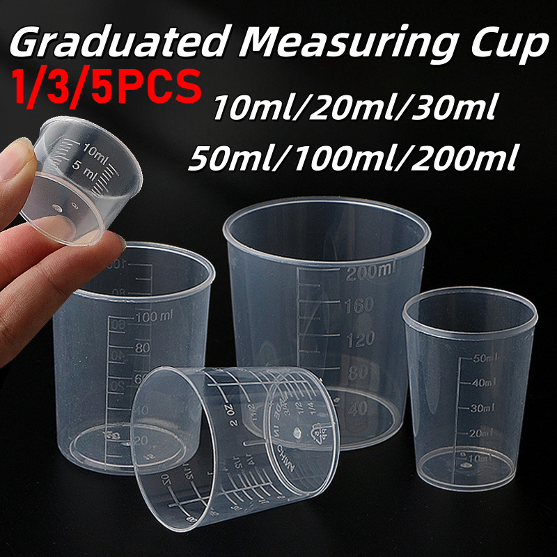 1/3/5PCS Plastic Mixing Cups Measuring Cups Pouring Cup for Kitchen ...