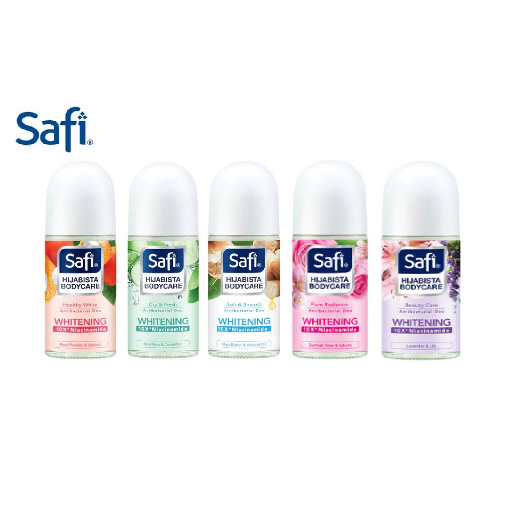 Safi Hijabista Bodycare Antibacterial Deodorant Roll On 50ml Whitening ...