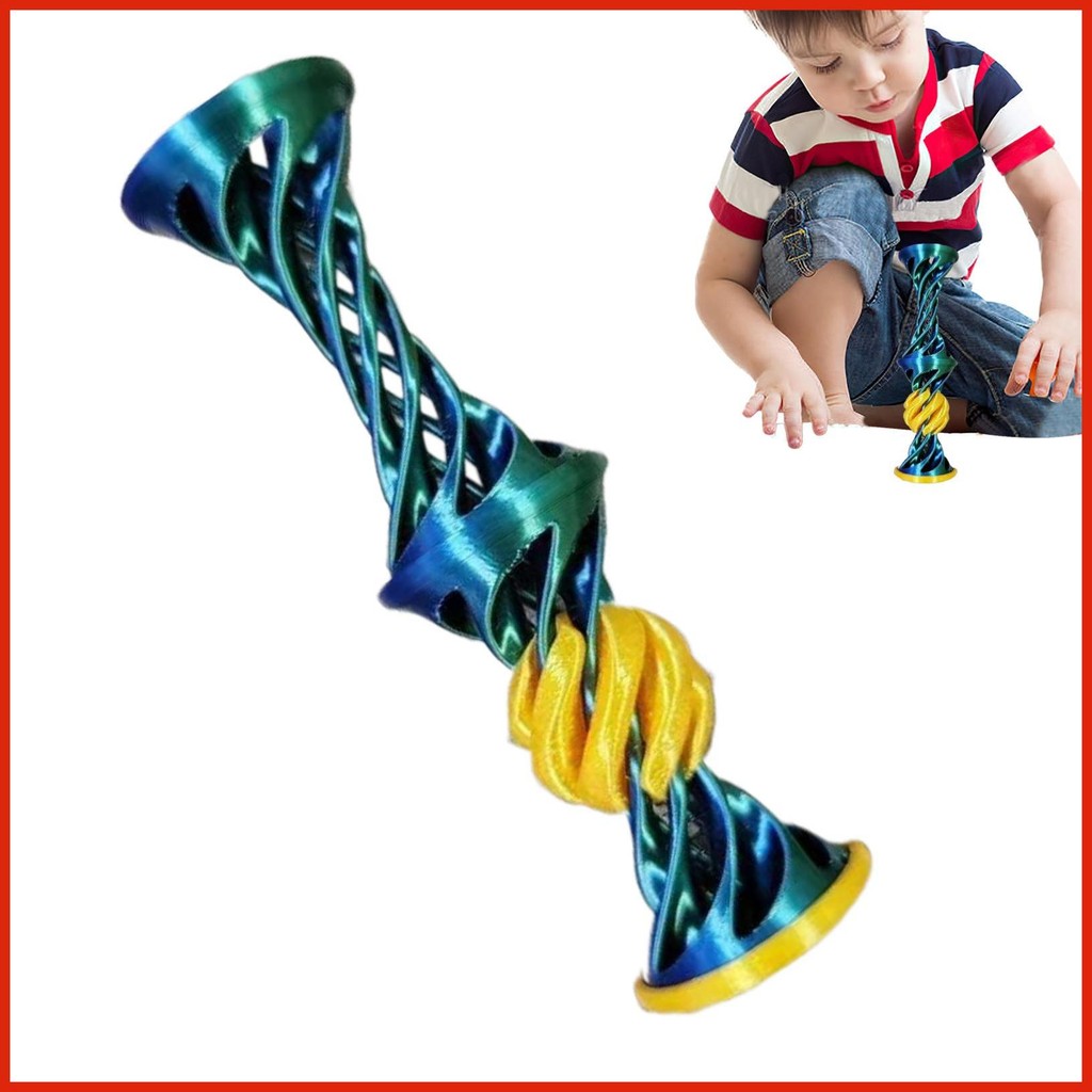 3D Print Toys Pyramid Fidget Toy Anti-stress Twisty Pyramid Sculpture ...