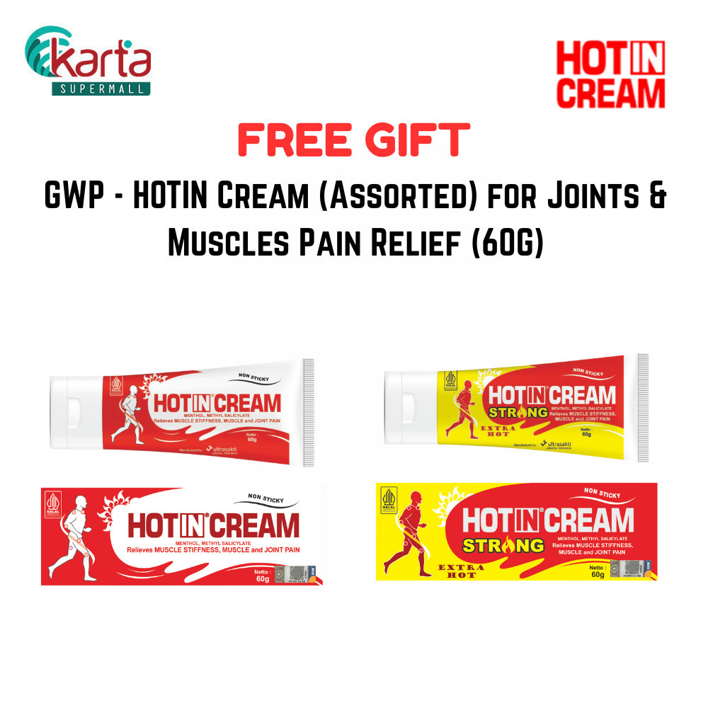 GWP - HOTIN Cream (Assorted) for Joints & Muscles Pain Relief (60G ...