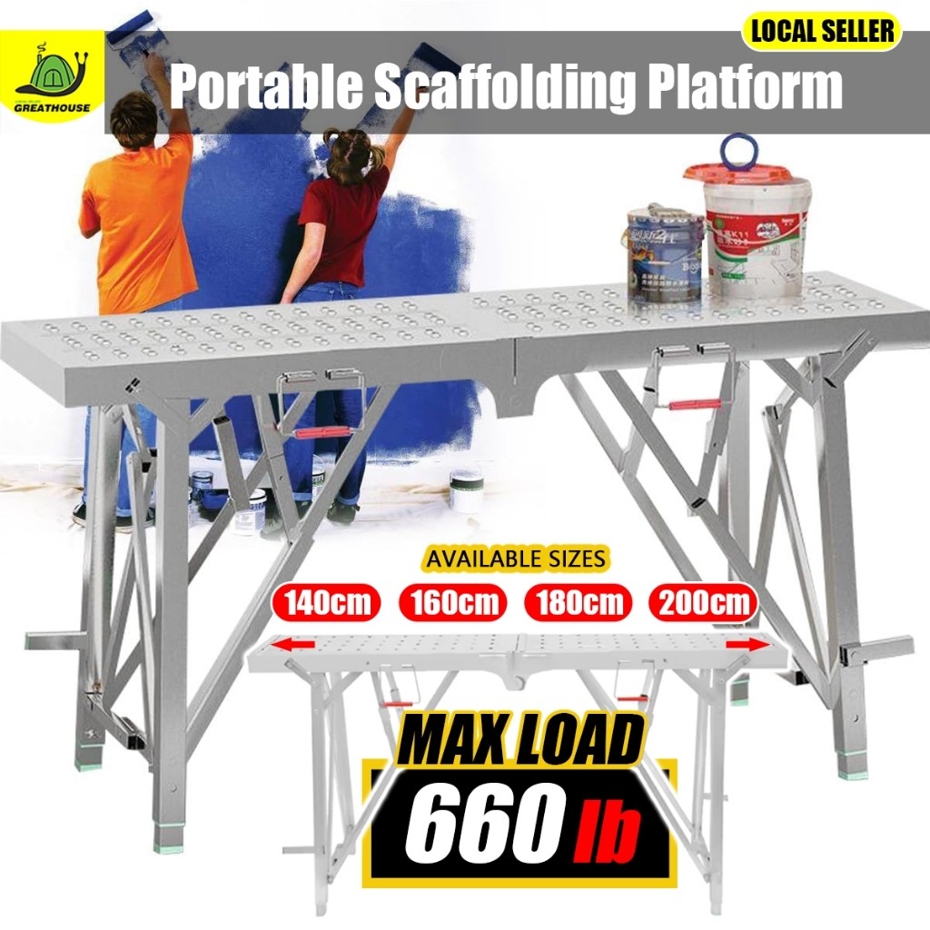 Foldable Workbench Telescopic Lifting Workbench High Stool Scaffolding ...