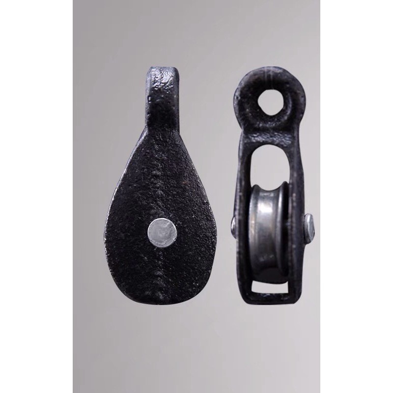SINGLE ROPE PULLEY CAST IRON PULLY MATERIAL BESI TANGKAI TALI PULLEY ...