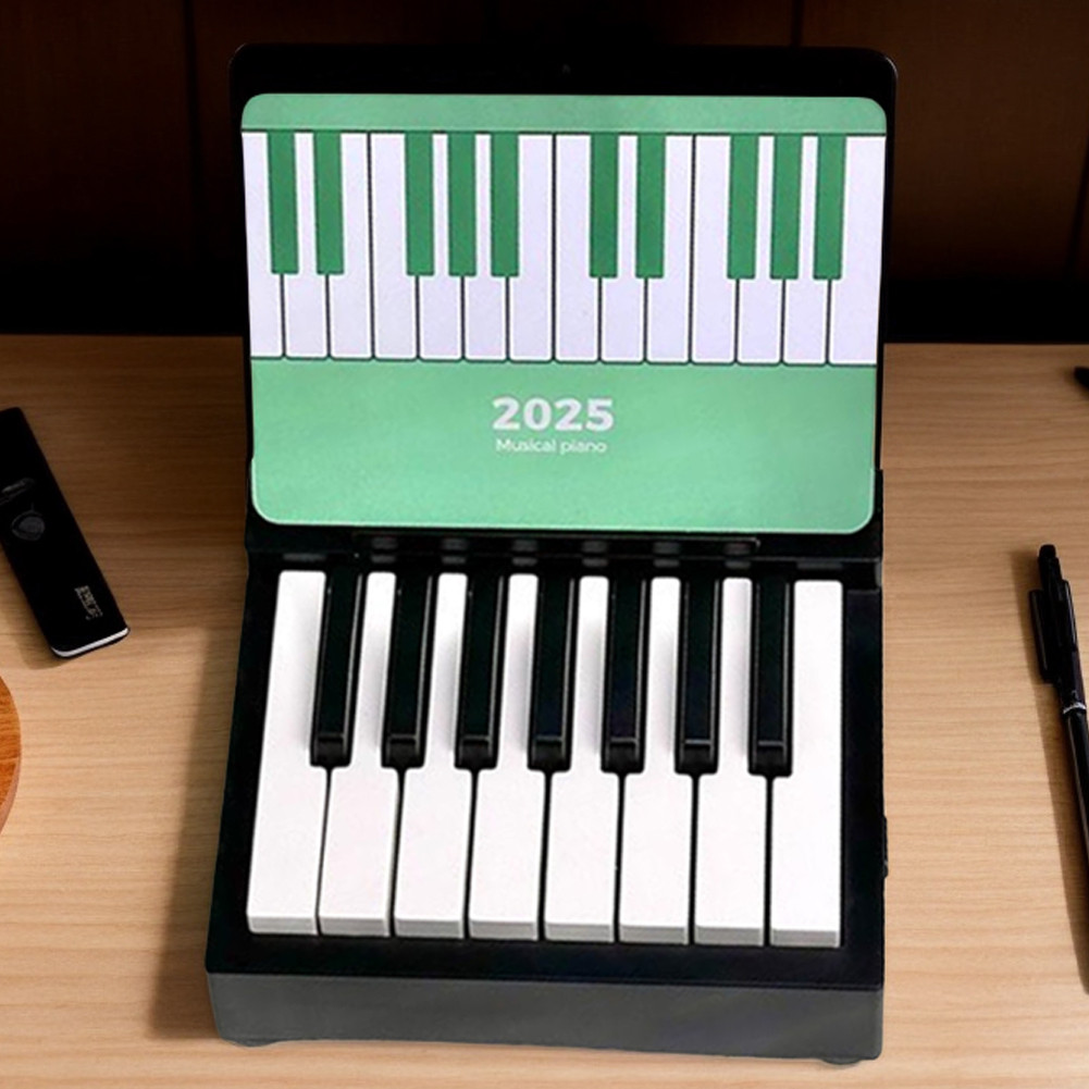Piano Calendar 2025 Music Sheets Playable Piano Desk Calendar Desktop ...