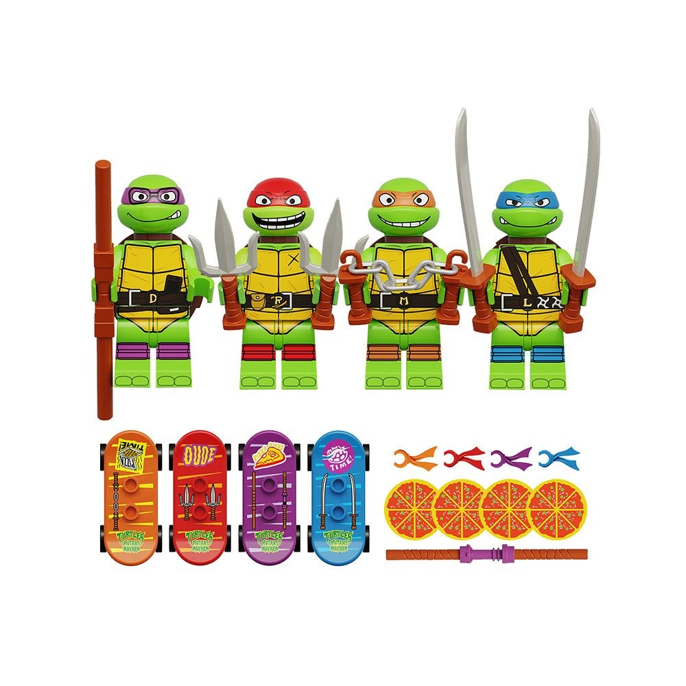Building Blocks Cartoon Anime Character Ninja God Turtle Series Insert ...
