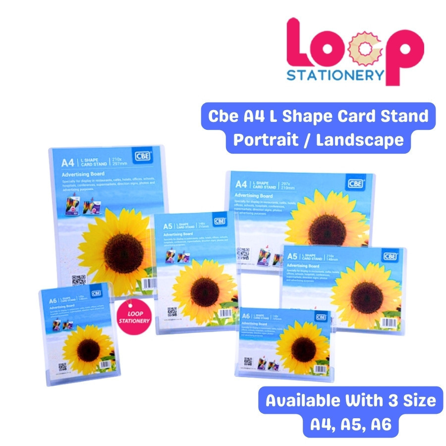 CBE L Shape Display Stand Card Stand Advertising Board Portrait ...