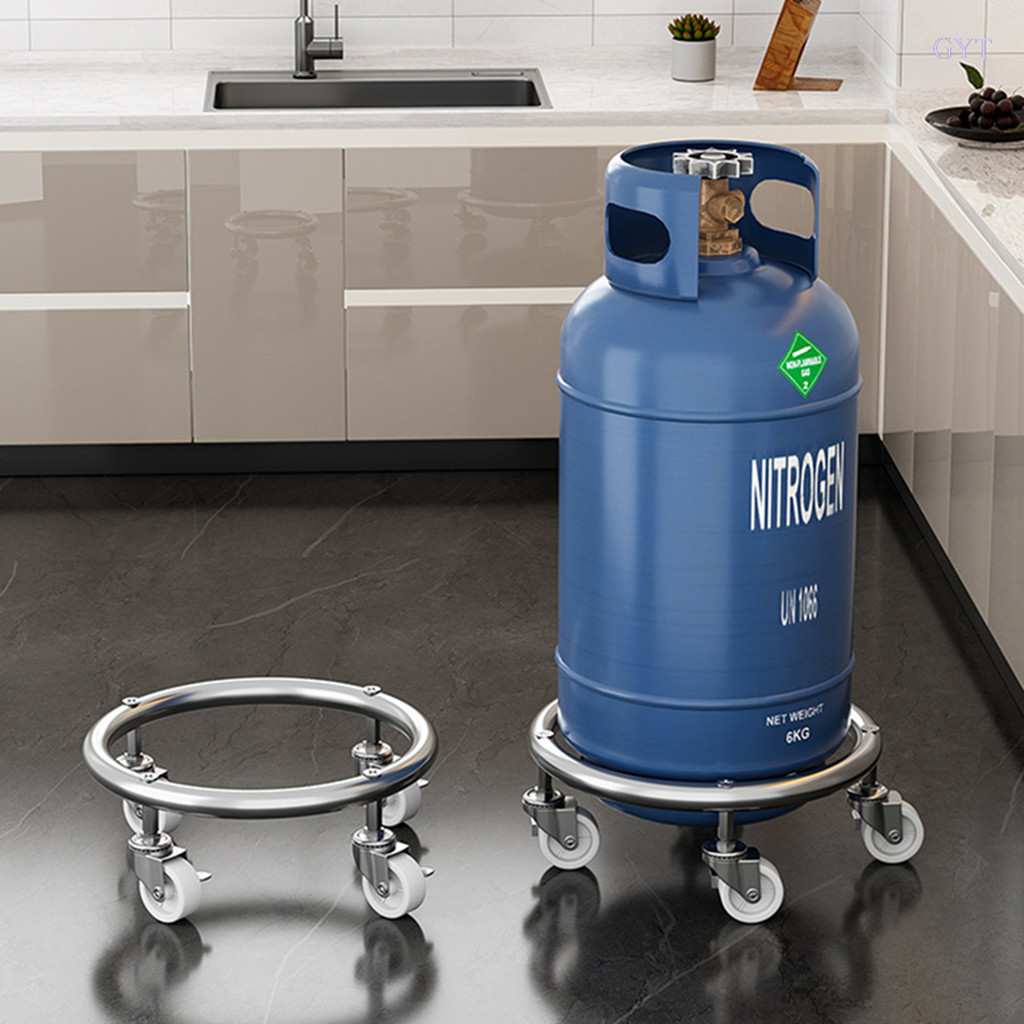 GYT Steel LPG Cylinder Trolley with Casters,Dolly Holder Heavy Duty Gas ...