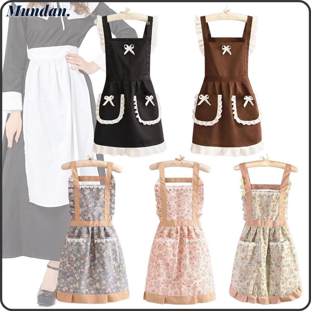 MUNDAN 1Pcs Kitchen Cooking Aprons, Baking Florist Housework Japanese ...