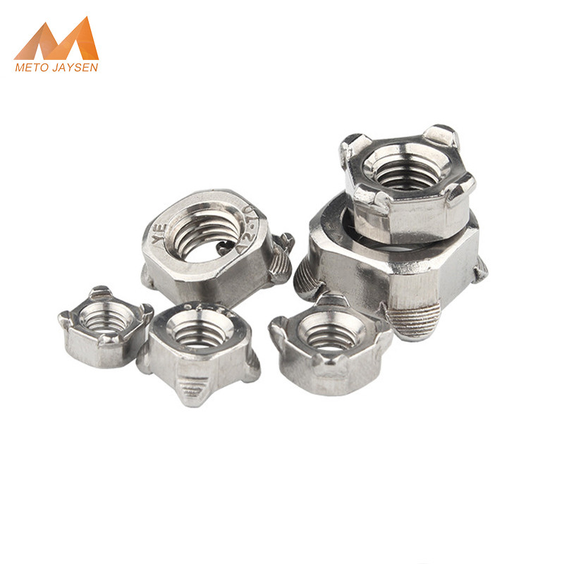 304 Stainless Steel Square Weld Nuts M4 M5 M6 M8 M10 Corner Spot ...