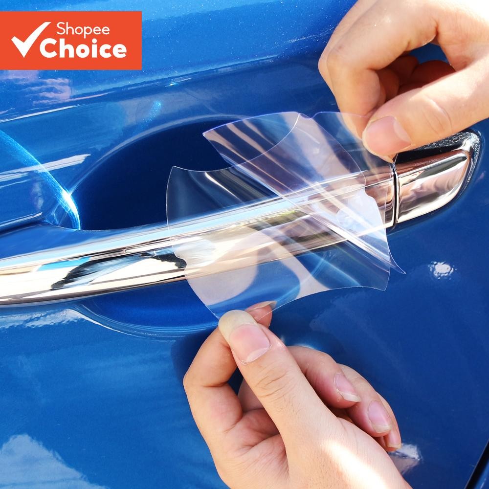 8Pcs Universal Transparent Invisible Car Door Handle Protective Film ...