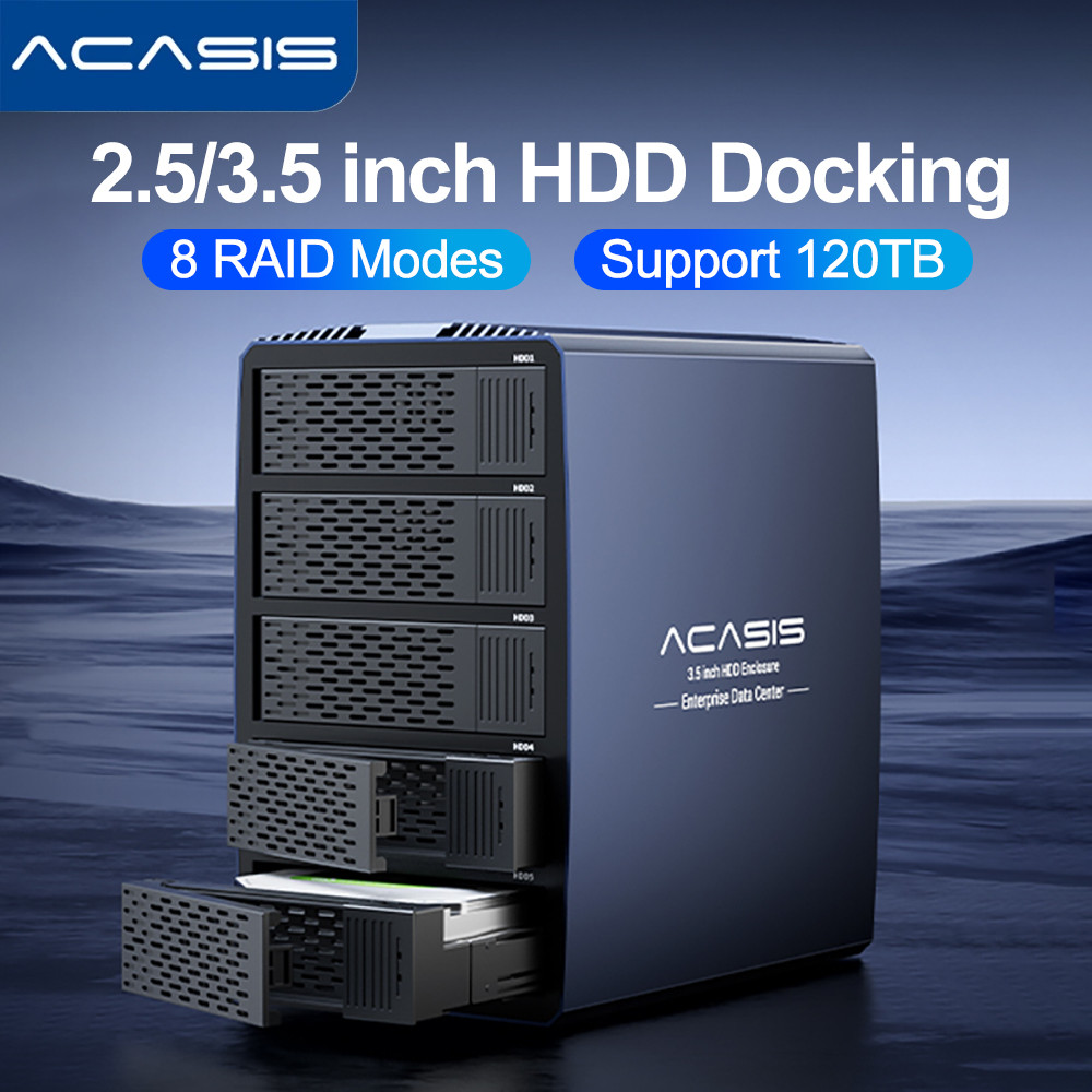 Acasis Hard Drive Docking Station 5 bay SATA HDD Docking Station ...