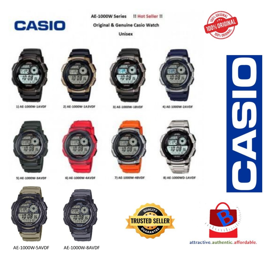 Digital Men's AE-1000W Range Genuine Watch | Shopee Malaysia