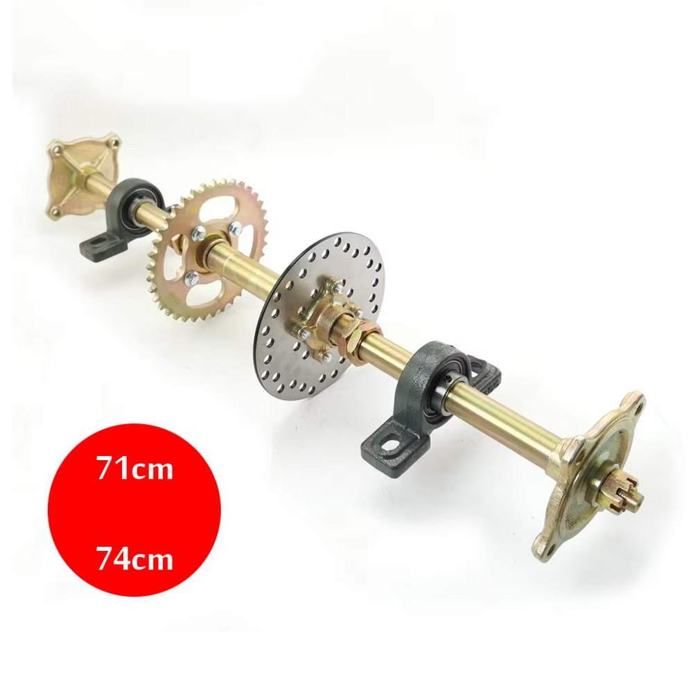 4 STUD 110mm Rear Axle Assembly with Carrier & Hubs 110cc 125cc 150cc ...