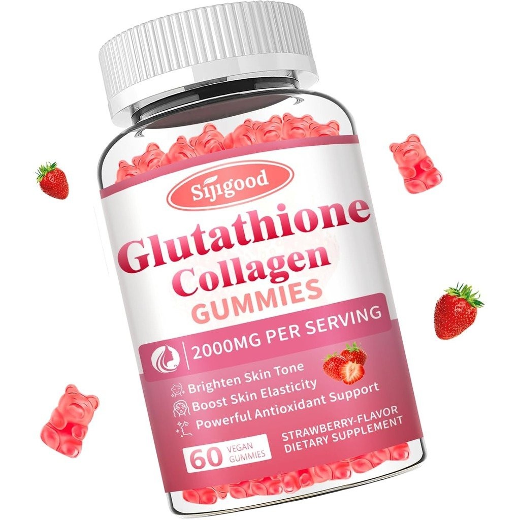 Glutathione Collagen Gummies, Skin Brightening & Anti-Aging, Supports ...
