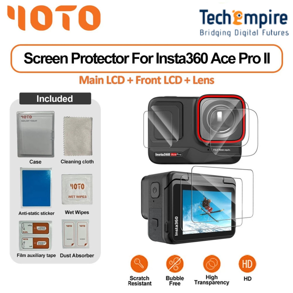 Insta360 ACE PRO / ACE PRO II LCD Tempered Glass Ultra-thin LCD Optical ...