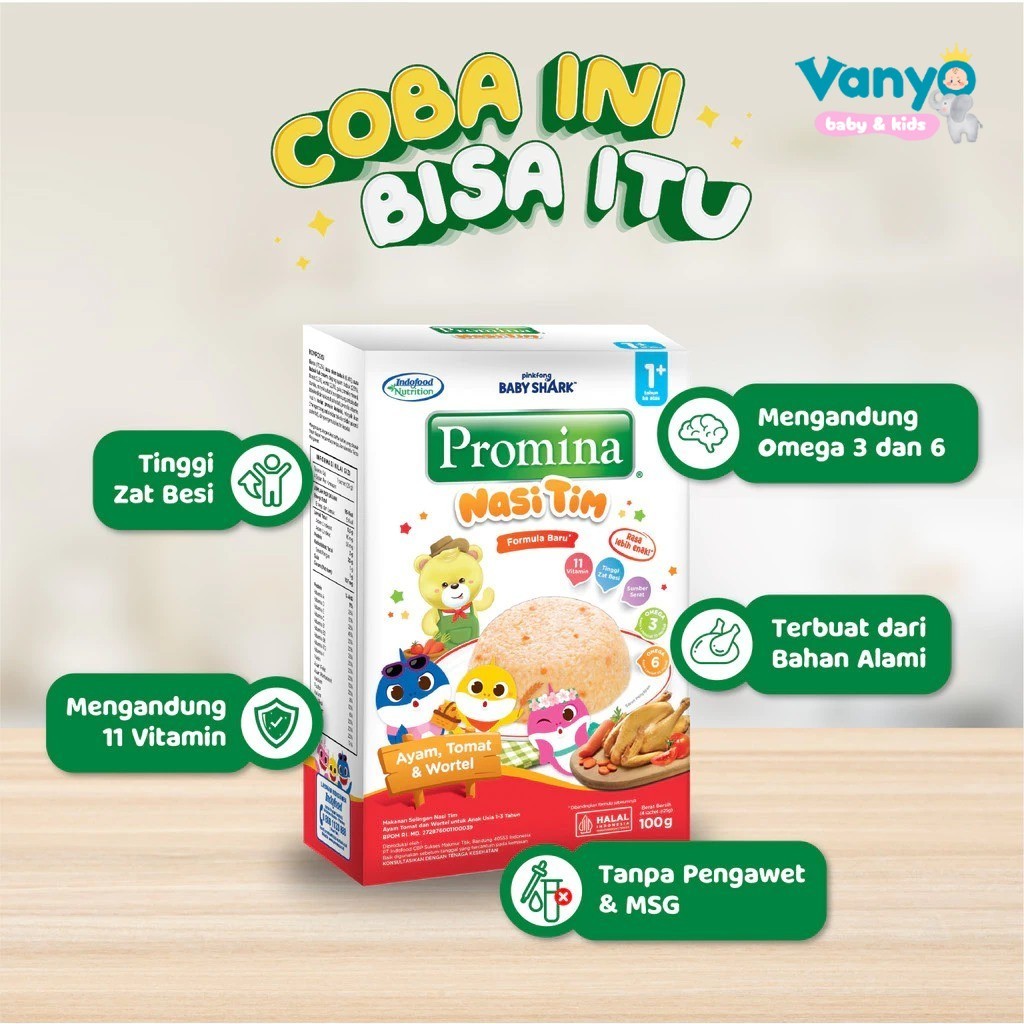 Promina Nasi Tim Kampung Chicken Tomato Carrot 1+ 100gr Tim Promina ...
