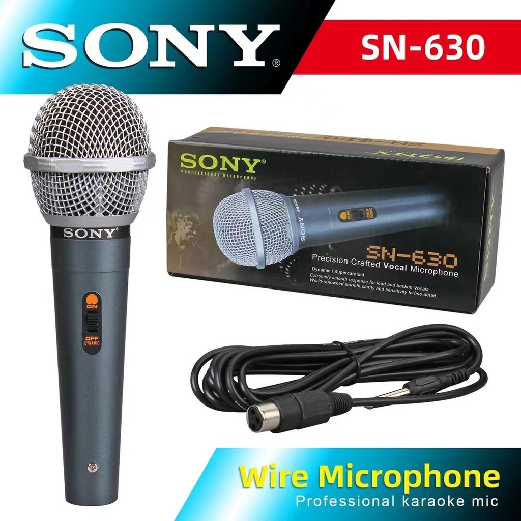 SONY SN-630 Wired Dynamic Audio Vocal Microphone Karaoke Microphone ...