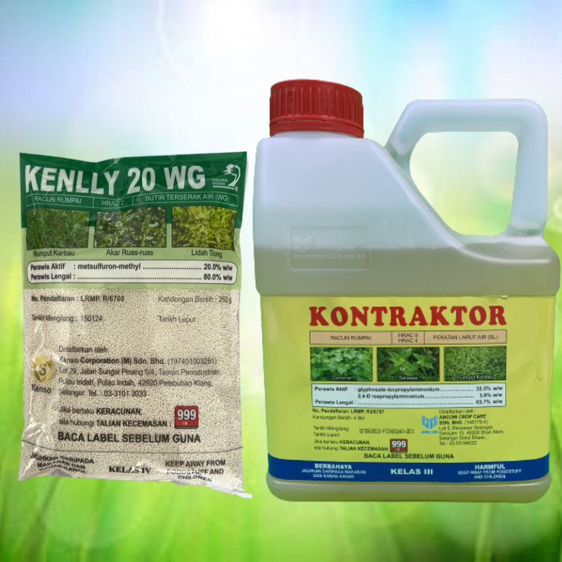 4L KONTRAKTOR + 250G KENLLY 20WG (1 SET PACKAGE) RACUN RUMPUT KEMATIAN ...
