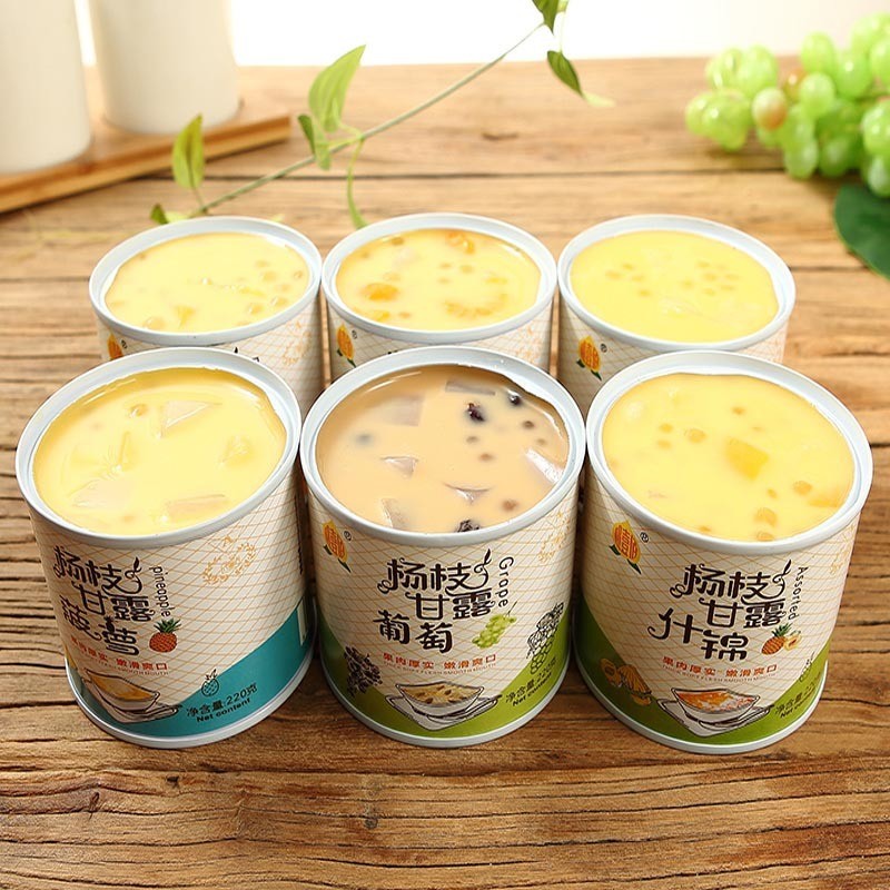 Fresh Works Nectar Mango Sago Sago Canned Fruit Whole Box Milk Tea Dessert Sago Sago Large Can ...