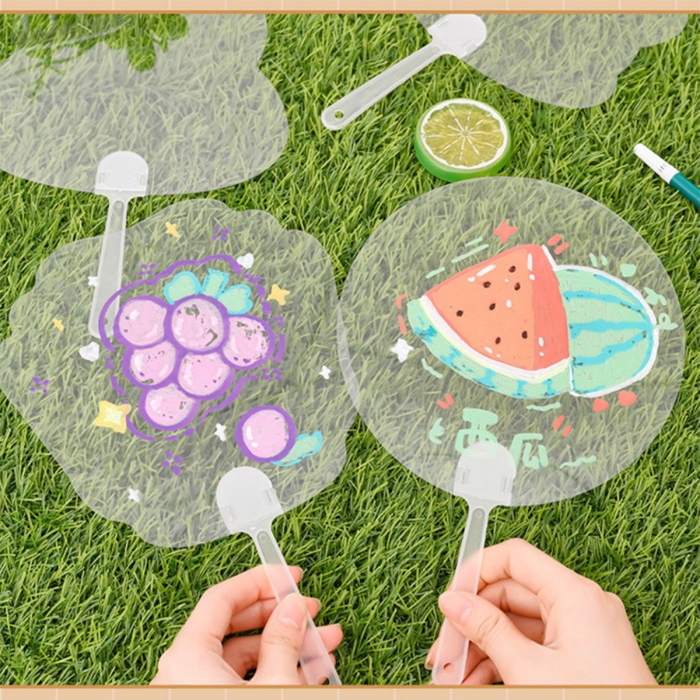 10Pcs Free Custom Logo Transparent Plastic Fans or Summer Party Favors ...